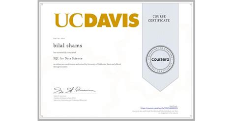 Syed Bilal Shams On Linkedin Completion Certificate For Sql For Data