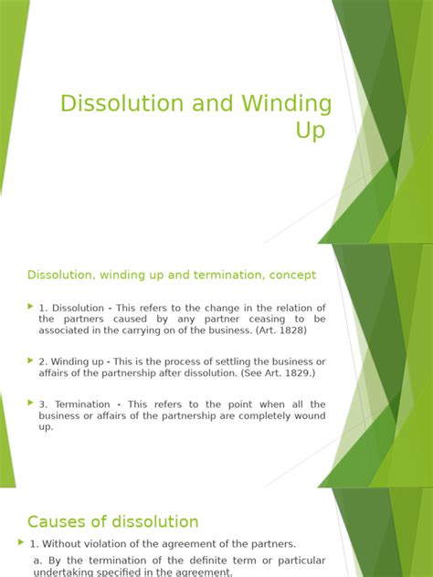 Dissolution And Winding Up Pdf