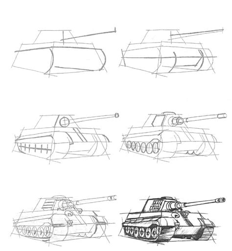 Как нарисовать немецкий танк 28 фото