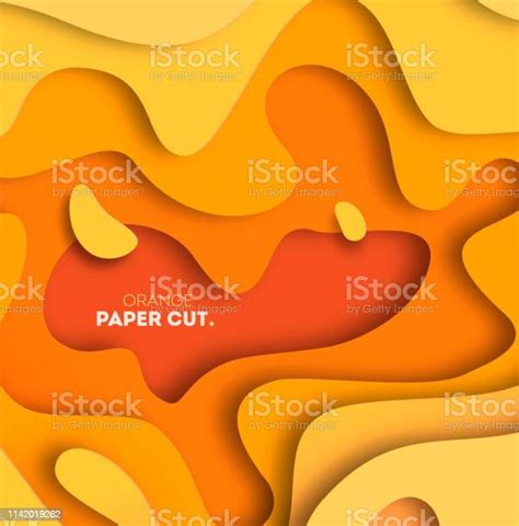 종이 컷 모양 노란색 배경 벡터 일러스트입니다 3d 추상 조각 예술 곡선에 대한 스톡 벡터 아트 및 기타 이미지 곡선 공예 구멍 Istock