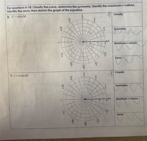 Solved For Questions 8 10 Classify The Curve Determine The
