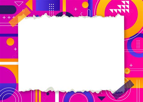 Bright Memphis Torn Paper Notepad Background Memphis Ripped Paper Notebook Background Image