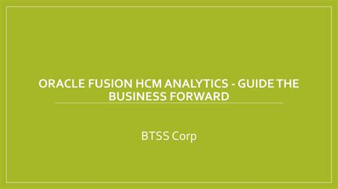 Ppt Oracle Fusion Hcm Analytics Oracle Hcm Cloud Integration Powerpoint Presentation Id