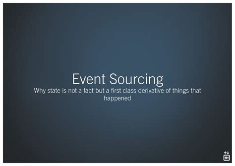 Event Sourcing Speaker Deck