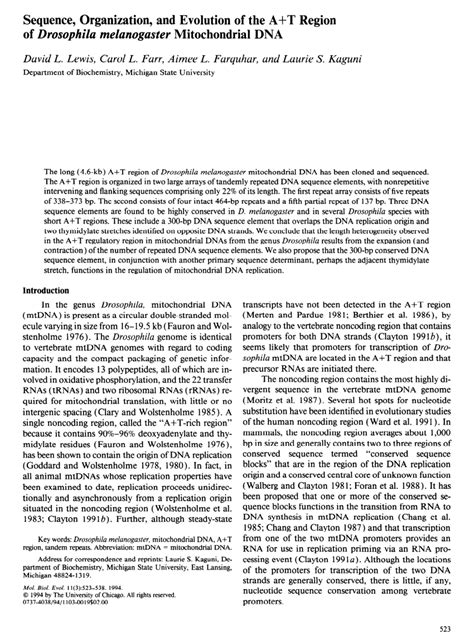 Pdf Sequence Organization And Evolution Of The At Region Of