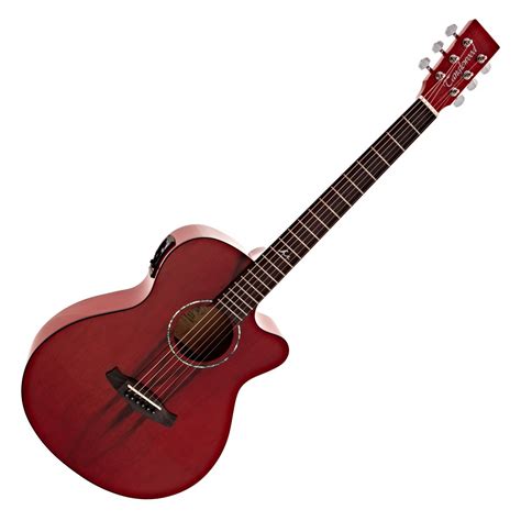 Tanglewood Ta4ce Azure Super Folk Electro Acoustic Shimmering Red At