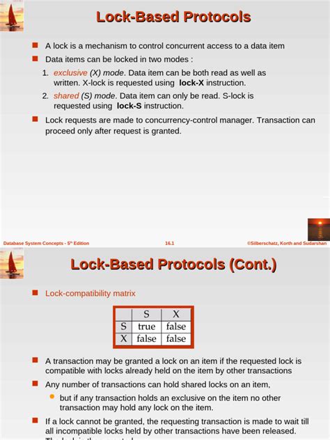 Database Locking Protocols Guide Pdf Database Transaction Data