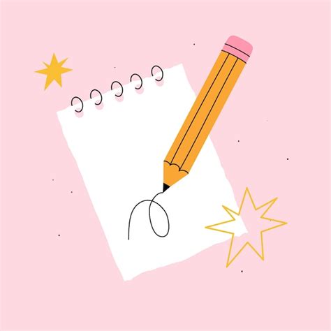 Premium Vector Pencil Writes Notes In Notepad