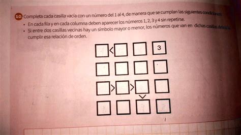 SOLVED es urgente que se cumplan las siguientes 10 Completa cada casilla vacía