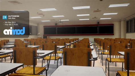 Classroom School 3d Model By Animod