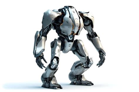Premium AI Image Futuristic Hightech Humanoid Anthropomorphic Robot