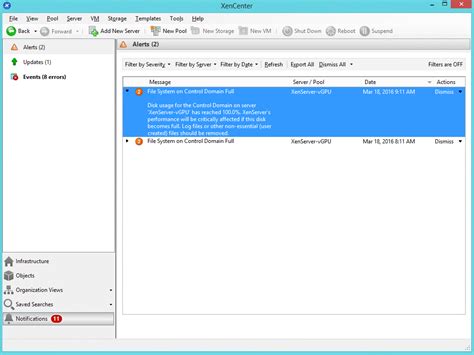 Xenserver File System On Control Domain Dom0 Full Ervik As
