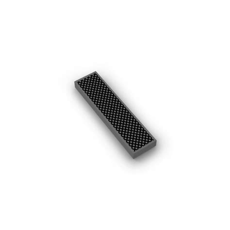 Grid Printed On 1x4 Lego® Brick Dark Stone Grey