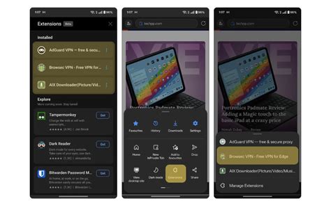 Microsoft Edge现在支持移动设备上的扩展：如何开始 Techesi