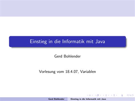 Einstieg In Die Informatik Mit Java