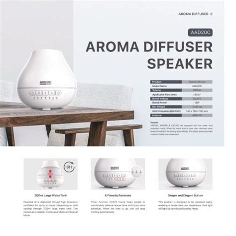 Aroma Diffuser Speaker 200ml Acson Online Store