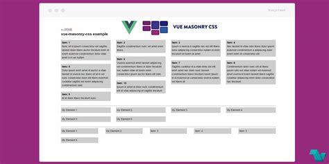 Vue Js Masonry Component Powered By Css Vue Js Feed