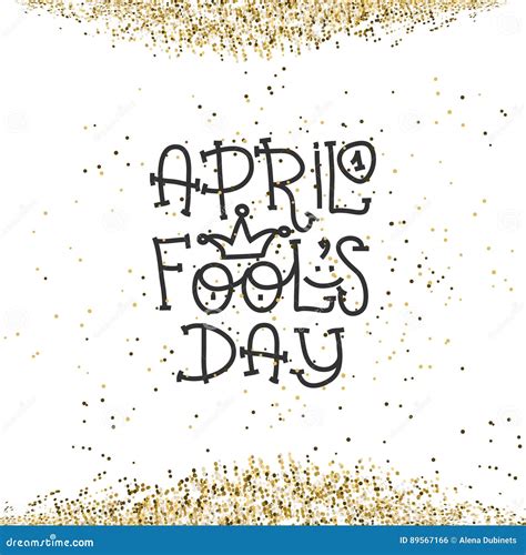Texte Dapril Fools Day Avec Le Clown De Couronne 1er Avril