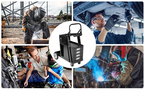 Worcest 3 Tier Welding Cart Heavy Duty Rolling Welder Carts With