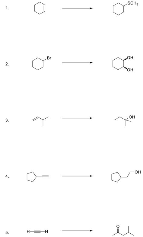 Solved Design Reasonable Multi Step Syntheses Of Each Of The Chegg