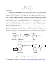 Exp 6 Synthesis Of Aspirin 1 Pdf Experiment 6 Synthesis Of Aspirin Introduction Aspirin Or