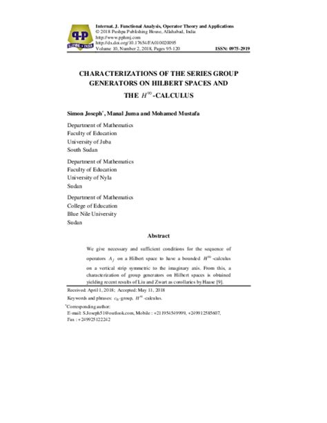 Pdf Functional Analysis Operator Theory And Applications