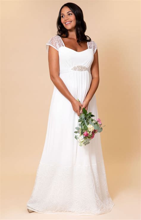 Erin Leaf Lace Maternity Wedding Gown Ivory Maternity Wedding Dresses