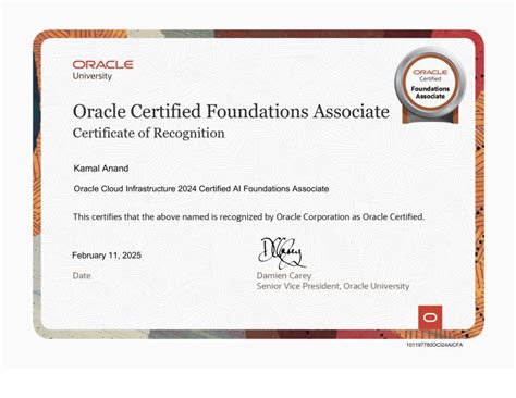 Oraclecloud Ai Machinelearning Certification Cloudcomputing