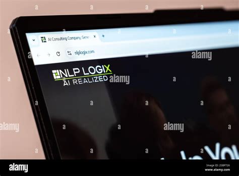 New York Usa January 31 2025 Nlp Logix Website Homepage On Laptop Screen Showcasing Ai