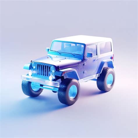 Icon Of Jeep Glossy Glass Style Stock Illustration Illustration Of