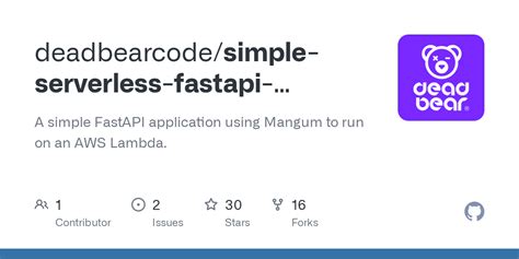 github deadbearcode simple serverless fastapi example a simple