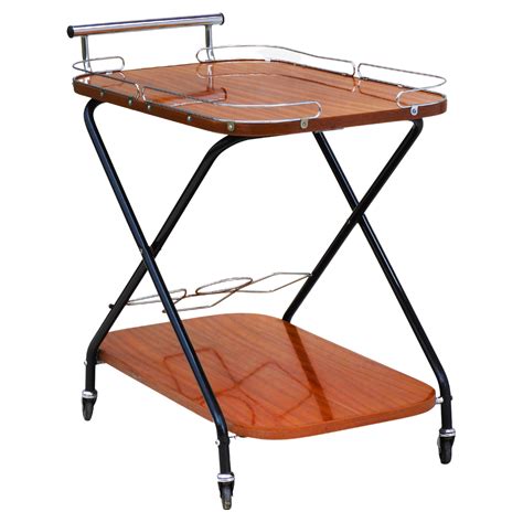 Vintage Mid Century Drinks Trolley Bar Cart 1960s France At 1stdibs