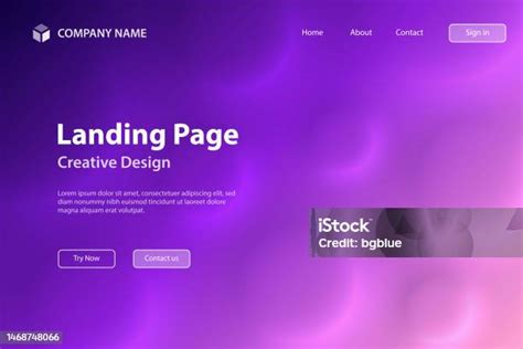 방문 페이지 템플릿 원과 보라색 그라데이션이 있는 추상 배경 3차원 형태에 대한 스톡 벡터 아트 및 기타 이미지 3차원 형태 검은색 광대한 Istock