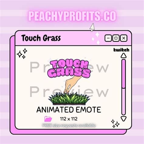 Touch Grass Emote Animated Emotes Twitch Emotes Discord Emotes Youtube
