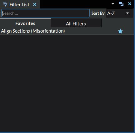 Filter List View Dream D Nx Documentation