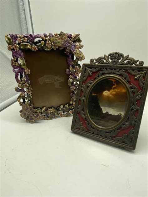 Vintage Frames Brass Filigree Frame Argento Sc Picture Frame With