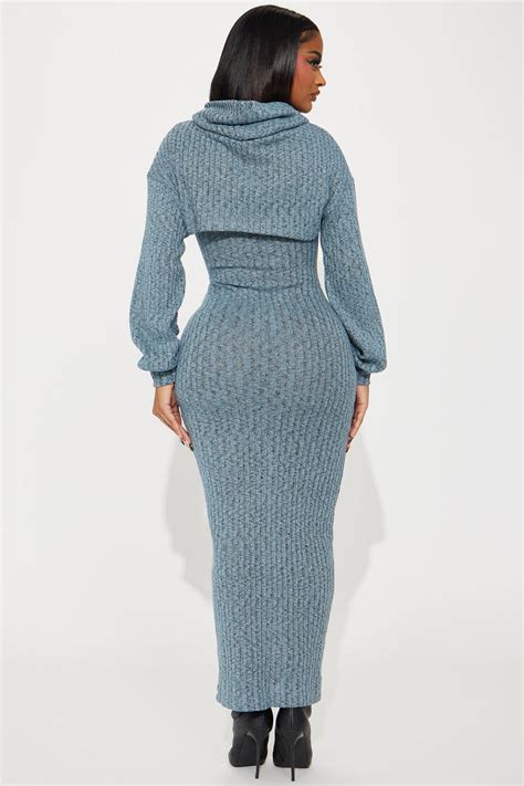 Laurie Sweater Maxi Dress Set Blue Fashion Nova Dresses Fashion Nova
