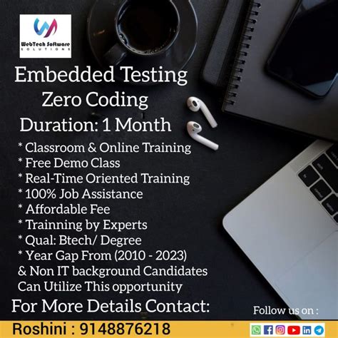 Roshini Webtech On Linkedin Webtechsoftwaresolutions Webtechbangalore Education Testing