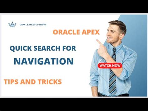 Oracle APEX Fast Menu Navigation Search YouTube