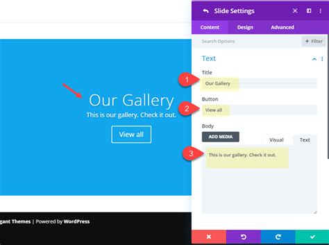 How To Create A Custom Photo Gallery Slider In Divi Ask The Egghead Inc