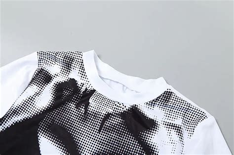 3d Body Print T Shirts Women Summer Short Sleeve Contrast Color O Neck