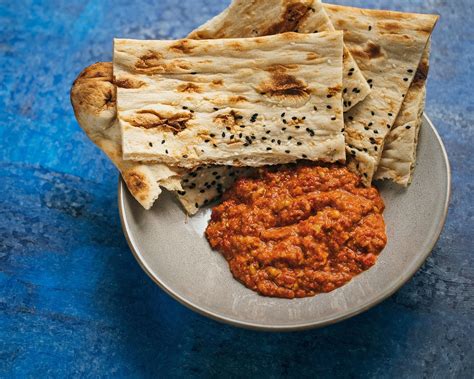 Muhammara Char Grilled Capsicum Chilli Walnut And Pomegranate Dip