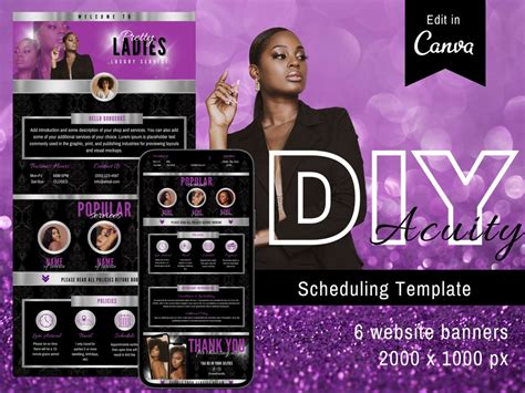 Acuity Scheduling Template DIY Booking Site Editable In Etsy