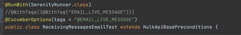 Serenity Junit Сomma Separated List Of Tags Doesnt Execute Any Test