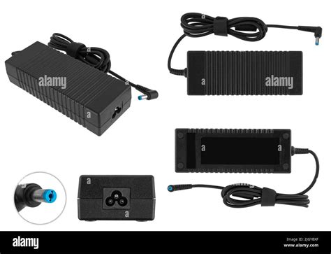 Laptop Power Adapter Laptop Accessory On White Background Collage Stock Photo Alamy