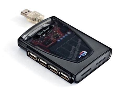 Cyberpower 4 Port Usb 2 0 Hub With Rechargeable Battery Pack
