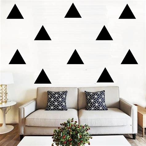 Стикер за стена с голям триъгълник Декорация за стена на триъгълници за бебета стикери за