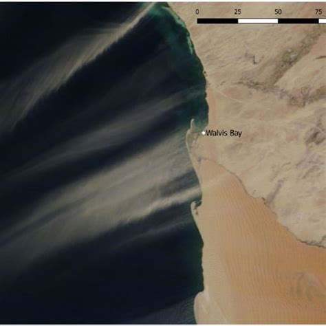 Dust Event For The Central Namib Captured By The Modis Terra Sensor For