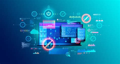 Low Code And No Code Development Platforms Conceptual Illustration Stock Illustration