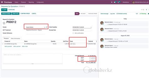 Odoo HSN Code And GST Rate Globalteckz